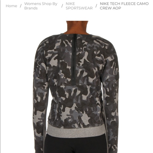 Nike | Tops | Nike Sportswear Nike Tech Fleece Camo Crew Top | Poshmark